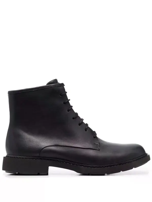 Camper Ankle Lace-up Boots - Black