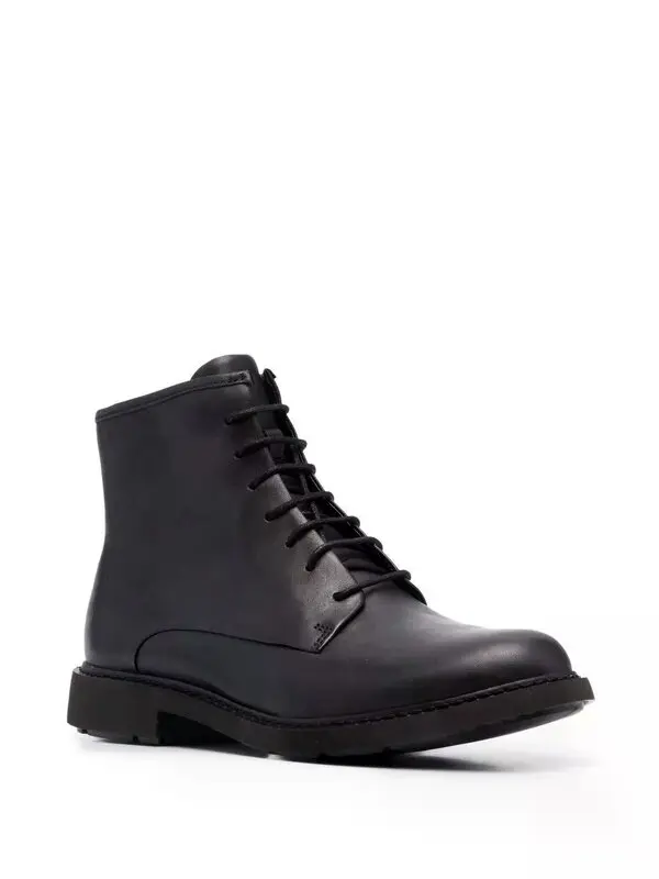 Camper Ankle Lace-up Boots - Black