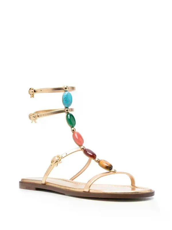 GIANVITO ROSSI Shanti 05 Flat Gladiator Sandals