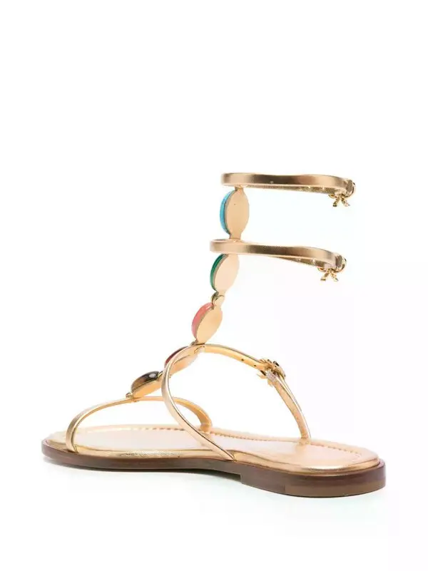 GIANVITO ROSSI Shanti 05 Flat Gladiator Sandals