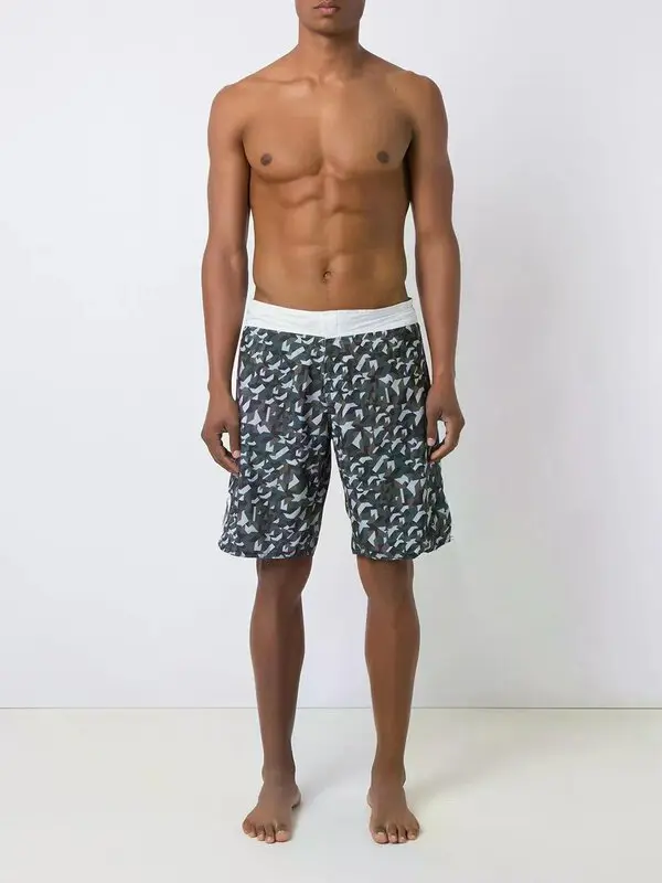 AMIR SLAMA Geometric-print Swim Shorts