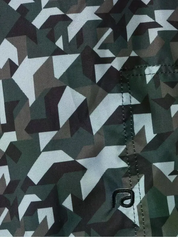 AMIR SLAMA Geometric-print Swim Shorts