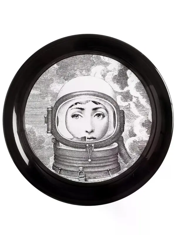 FORNASETTI Palombara Hand-decorated Tray - Black