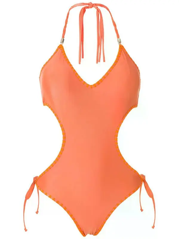 AMIR SLAMA Tie Cut-out One-piece - Orange
