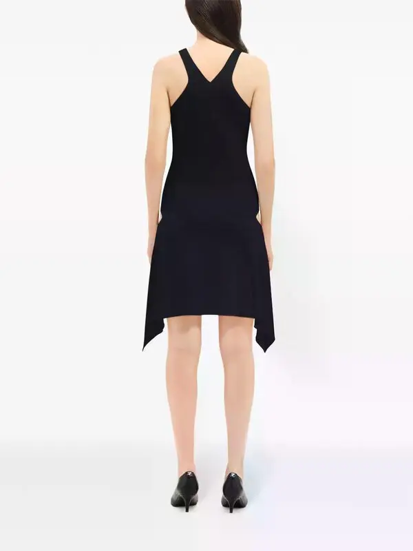 COURREGES Criss-cross Jersey Mini Dress - Black