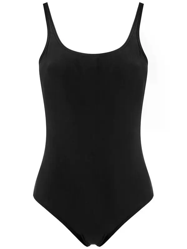 AMIR SLAMA Plunging Back One-piece - Black