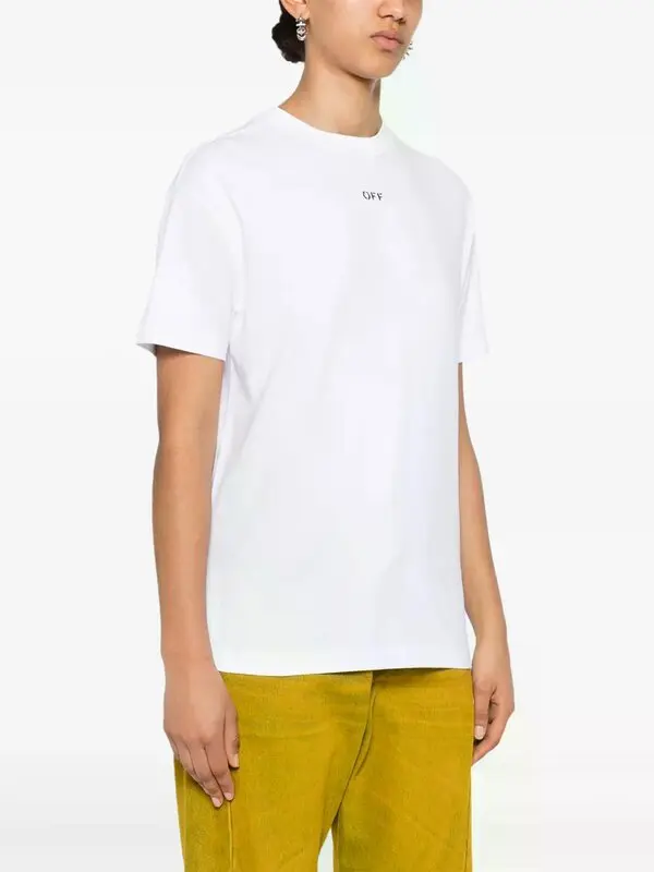 Off-White Cotton Diag-stripe T-shirt - White