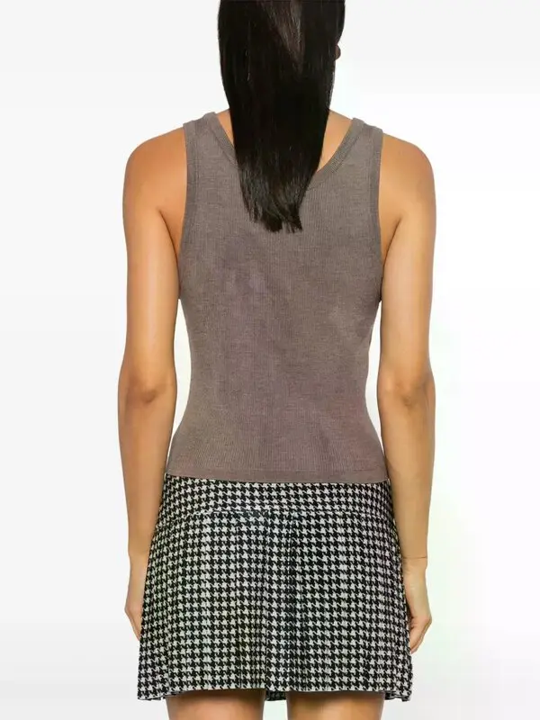 Moschino Logo-lettering Tank Top - Neutrals