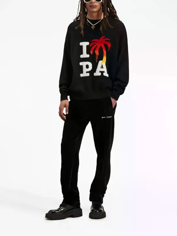 Palm Angels I Love Pa" Intarsia-knit Jumper