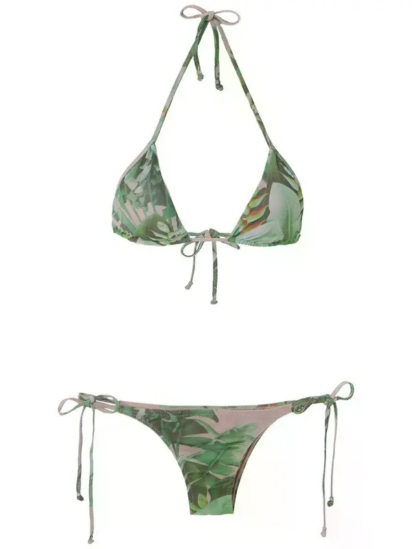AMIR SLAMA Triangle Bikini Set - Green