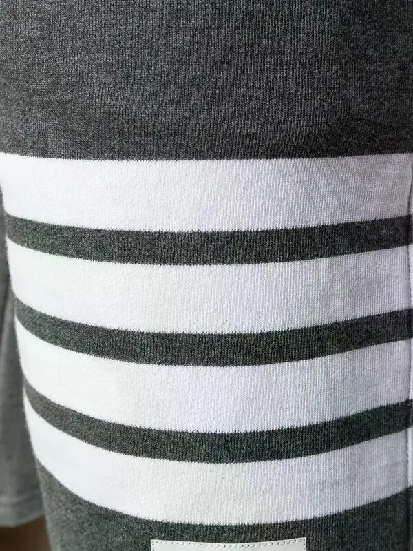 Thom Browne 4-bar Stripe Tonal Track Shorts - Grey
