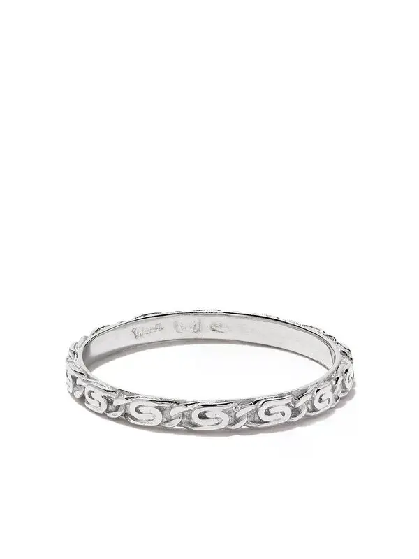 WOUTERS & HENDRIX 18kt White Gold Diamond Chain Ring - Silver