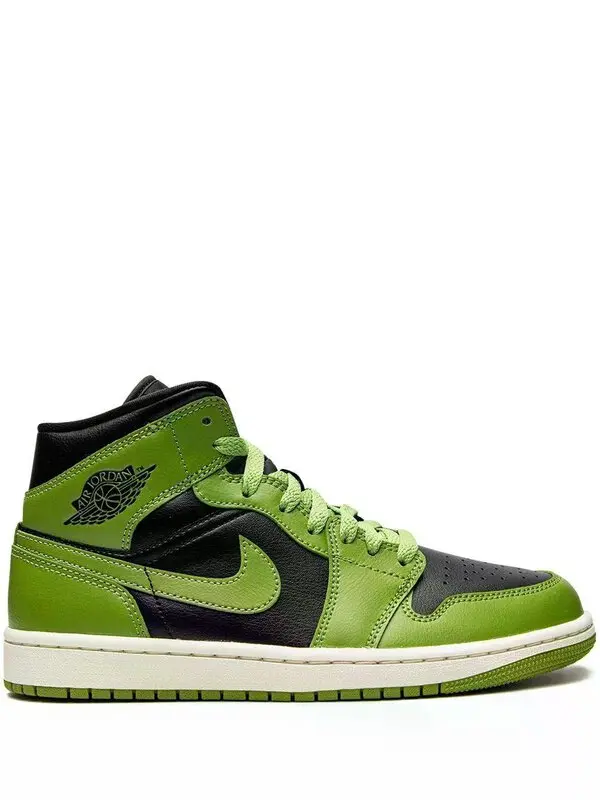 JORDAN Air 1 Mid Altitude Green Sneakers - Black