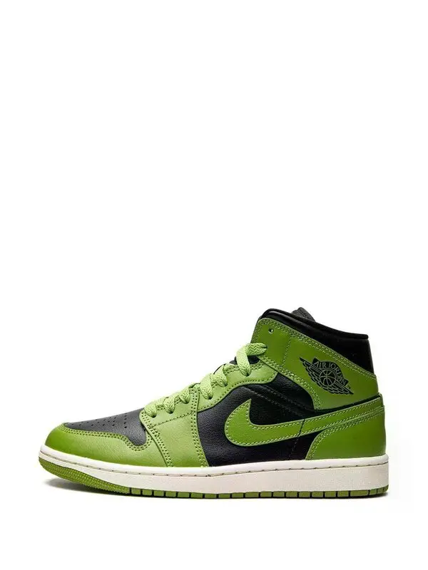 JORDAN Air 1 Mid Altitude Green Sneakers - Black
