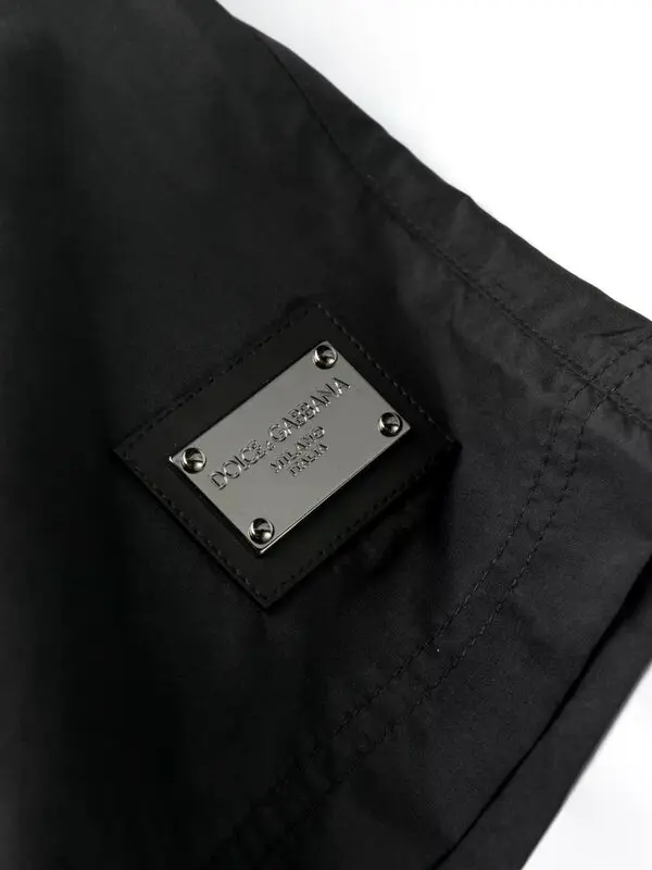 Dolce & Gabbana Logo-plaque Drawstring Swim Shorts