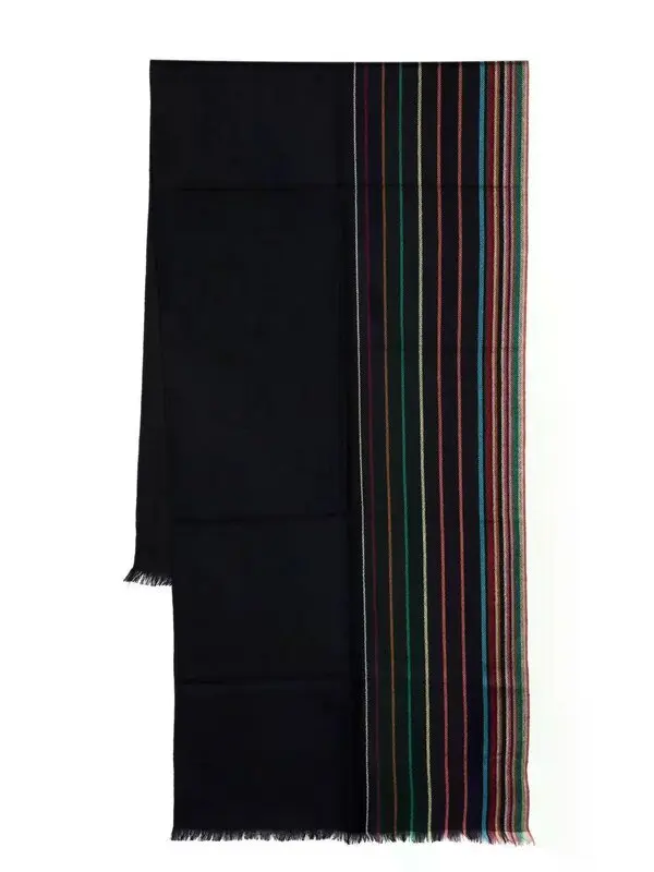 Paul Smith Wool-silk Signature Stripe Scarf - Blue
