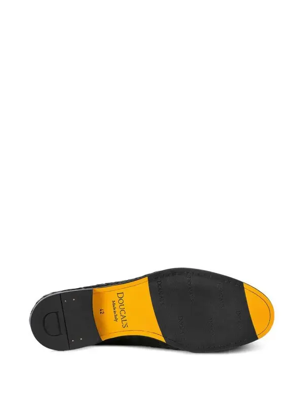DOUCAL'S Woven Leather Loafers - Brown