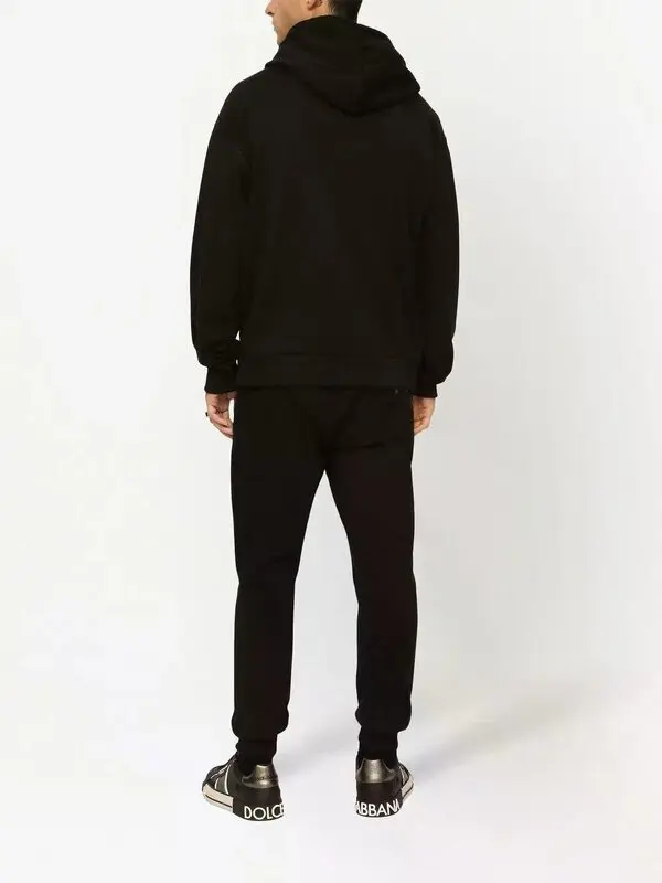 Dolce & Gabbana Logo-tag Drawstring Hoodie - Black