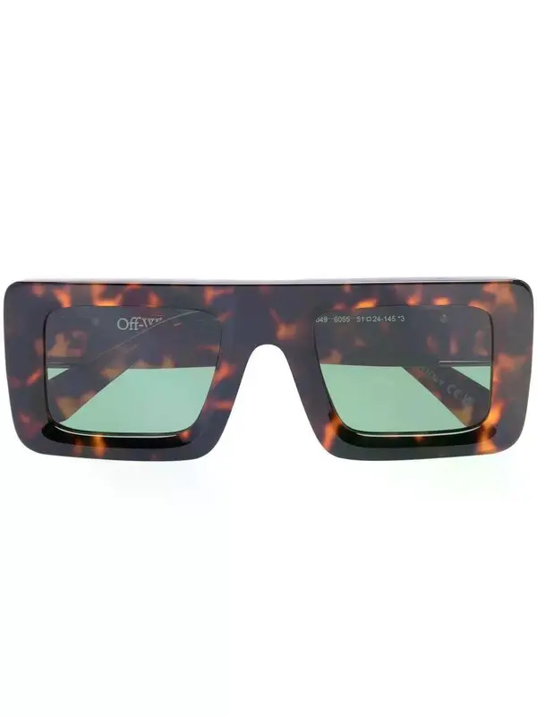 Off-White Leonardo Rectangle-frame Sunglasses - Brown