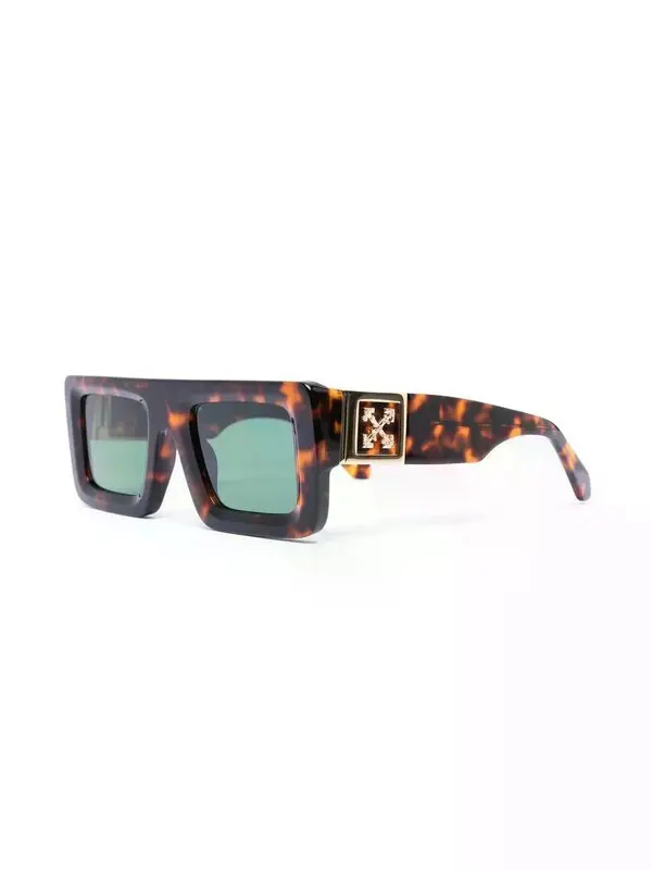 Off-White Leonardo Rectangle-frame Sunglasses - Brown
