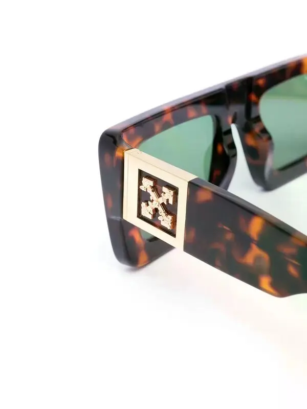 Off-White Leonardo Rectangle-frame Sunglasses - Brown