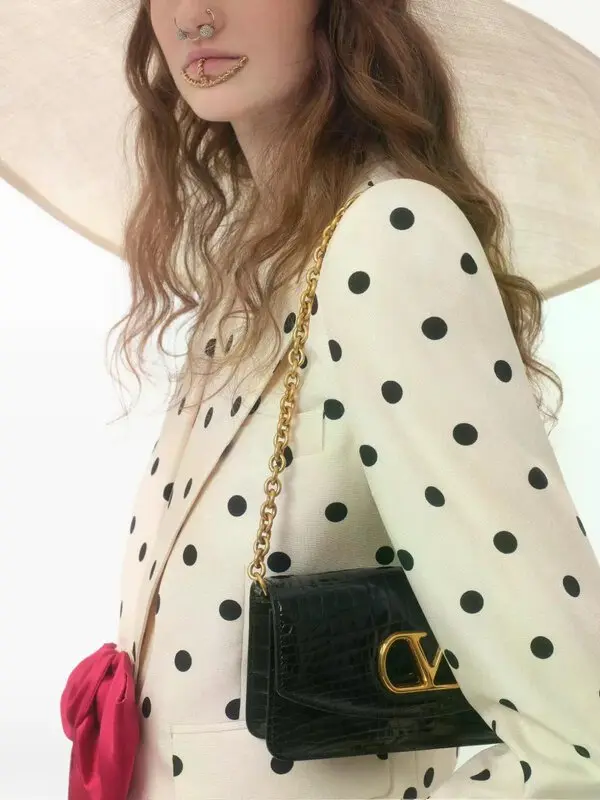 Valentino Garavani Shantung Blazer With Polka-dot Print