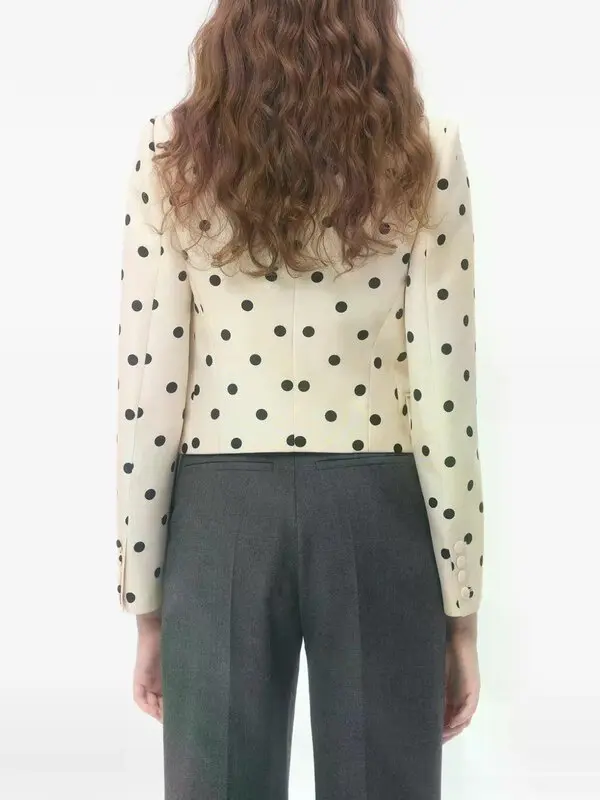 Valentino Garavani Shantung Blazer With Polka-dot Print