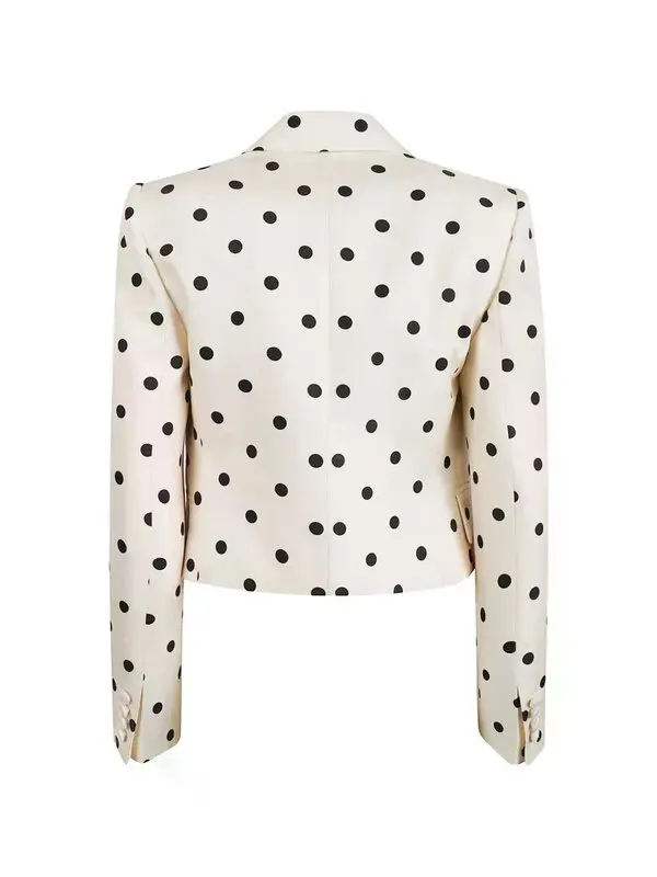 Valentino Garavani Shantung Blazer With Polka-dot Print