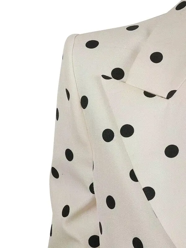 Valentino Garavani Shantung Blazer With Polka-dot Print