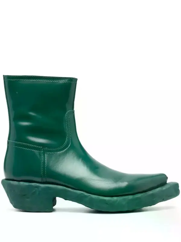 Camper 55mm Textured-sole Boots - Green