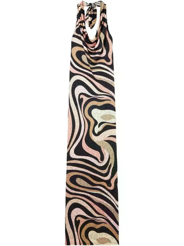 Emilio Pucci Marmo-print Halterneck Dress