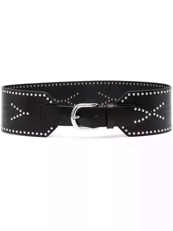 Isabel Marant Étoile Telma Studded Leather Belt - Black