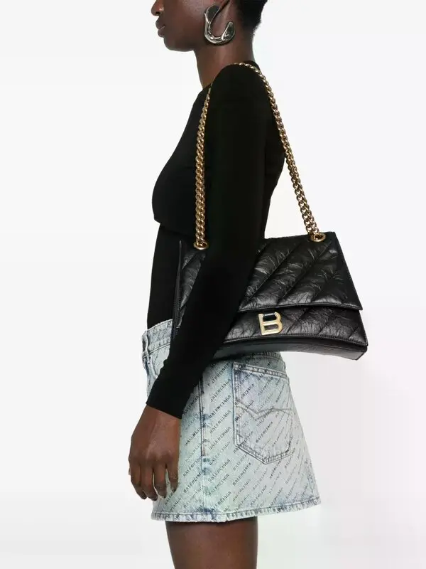 Balenciaga Crush Quilted Shoulder Bag