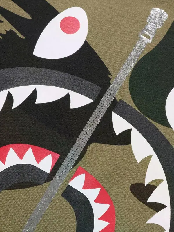A BATHING APE Shark Attack Camouflage T-shirt - Green