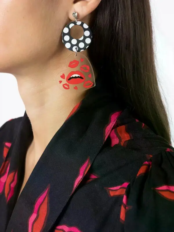 AMIR SLAMA Lips-motif Drop Earrings