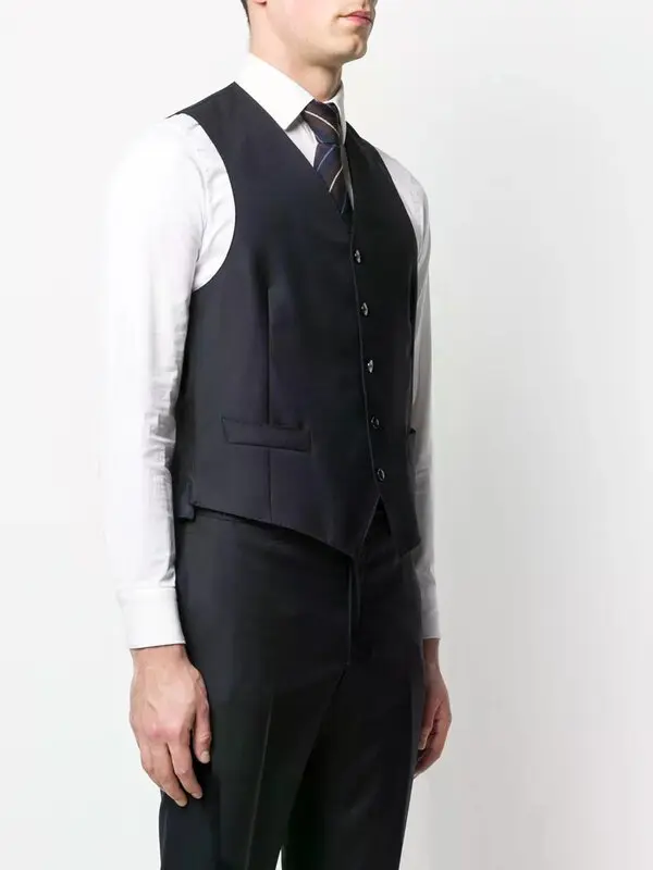 DELL'OGLIO Single-breasted Wool Waistcoat