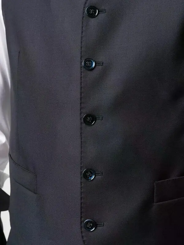 DELL'OGLIO Single-breasted Wool Waistcoat