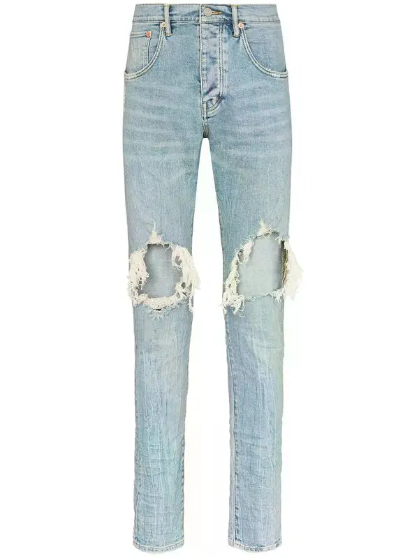 PURPLE BRAND Distressed-finish Slim Fit Jeans