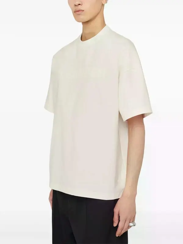 JIL SANDER Logo Print Cotton T-shirt - Neutrals
