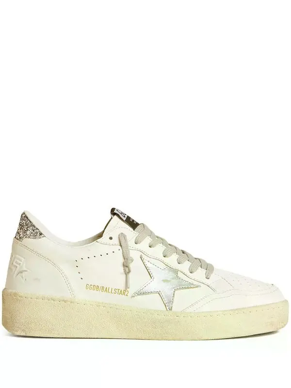 GOLDEN GOOSE Ball Star Sneakers With Metallic Star Detail