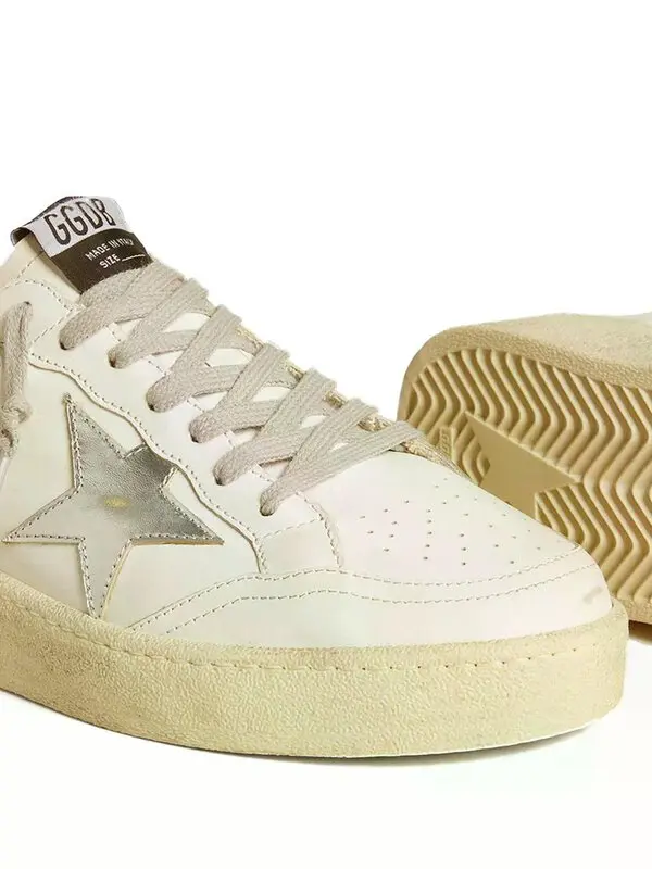 GOLDEN GOOSE Ball Star Sneakers With Metallic Star Detail