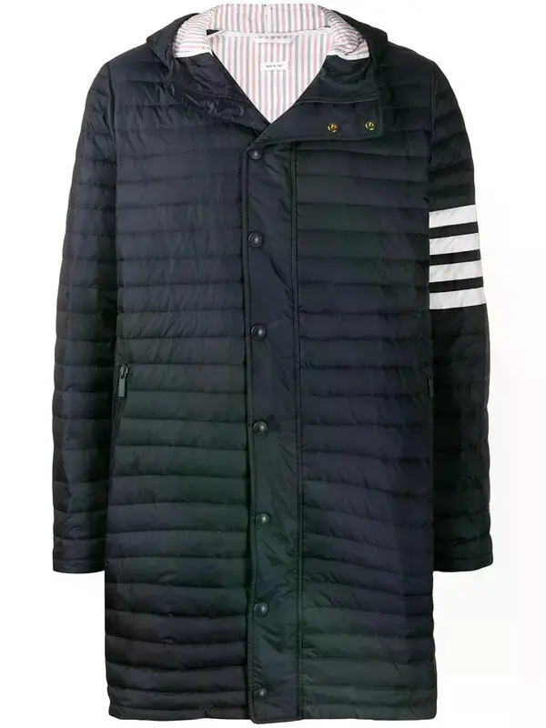 Thom Browne 4-bar Padded Coat - Blue