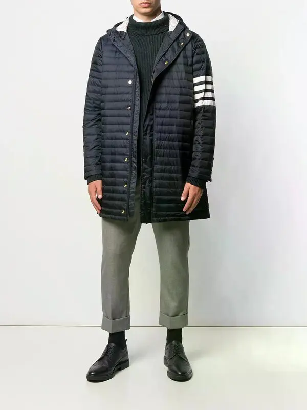 Thom Browne 4-bar Padded Coat - Blue