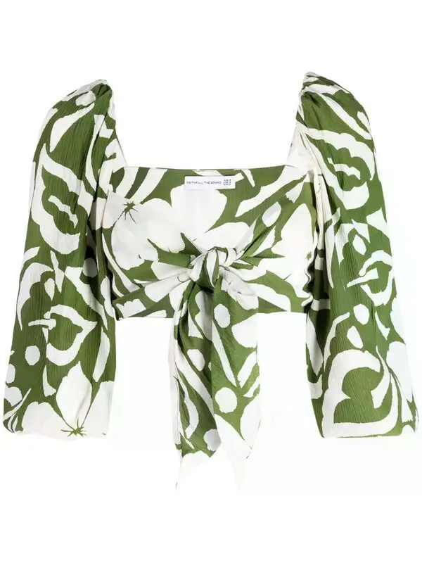 Faithfull The Brand Margherita Floral-print Crop Top - Multicolour