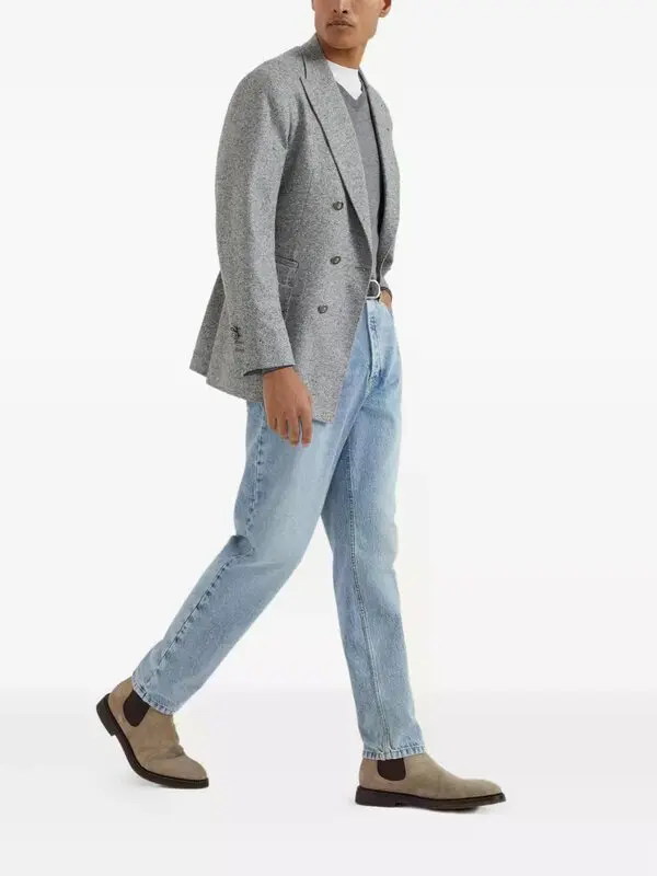 Brunello Cucinelli V-neck Wool Jumper - Grey