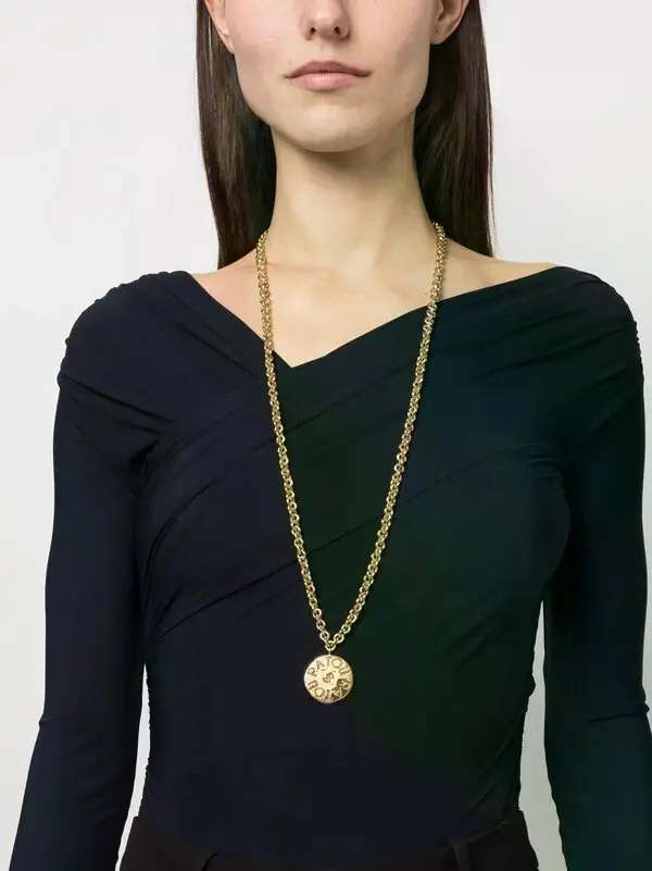 PATOU Logo-engraved Coin Necklace