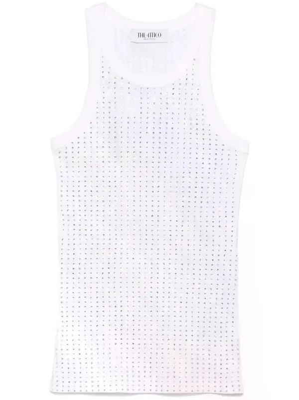 Attico Rhinestone-embellished Tank Top
