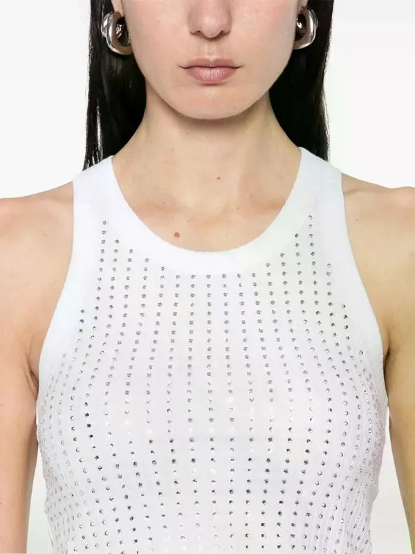 Attico Rhinestone-embellished Tank Top