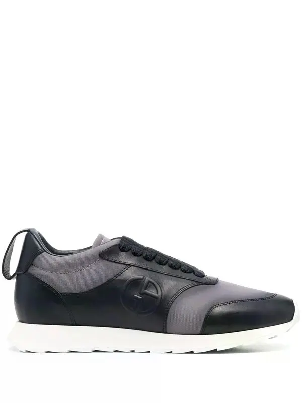 Giorgio Armani Panelled Low-top Sneakers - Grey