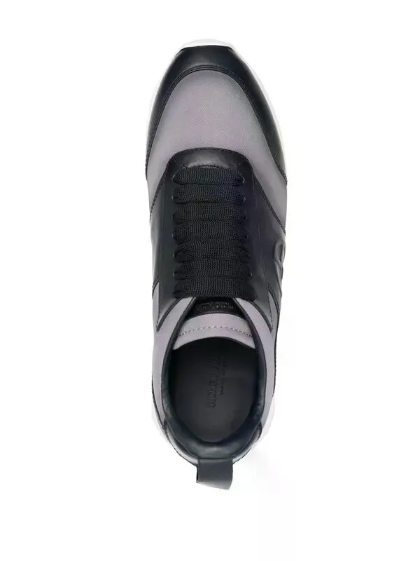 Giorgio Armani Panelled Low-top Sneakers - Grey